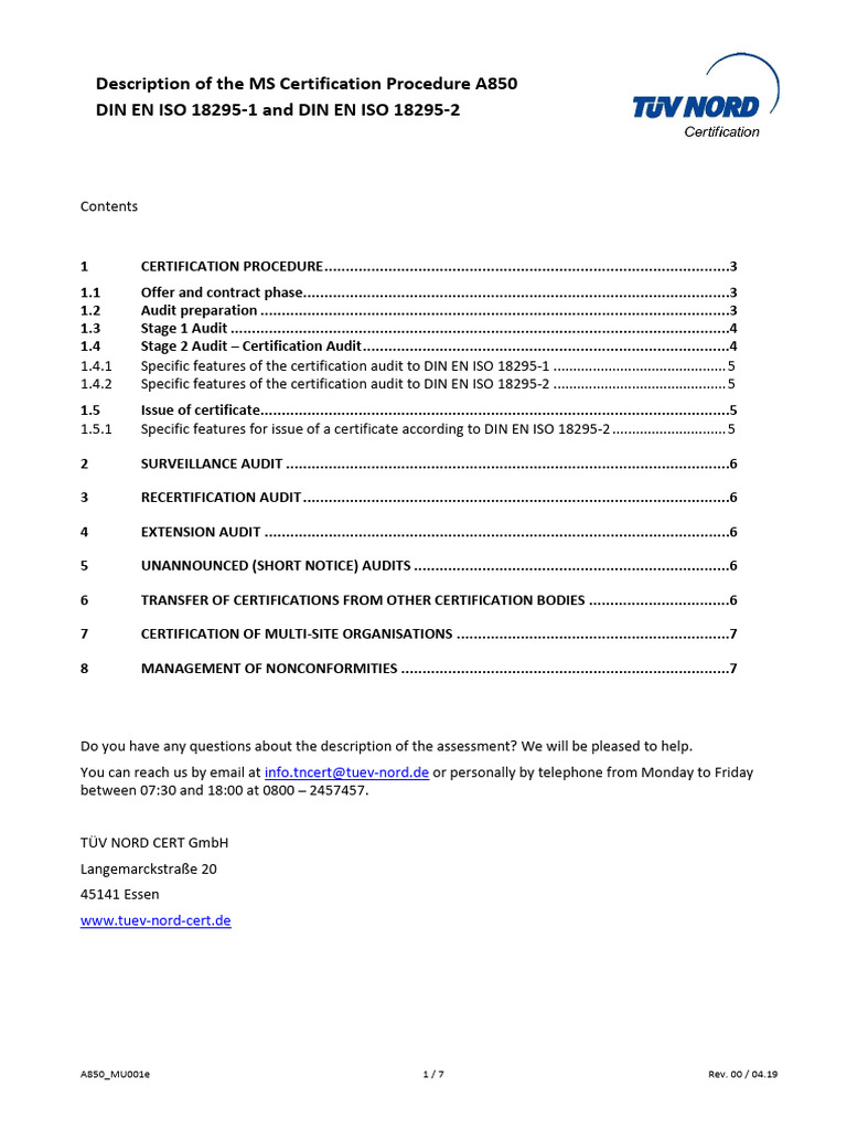 MS Certification Procedure Overview | PDF | Audit | Call Centre