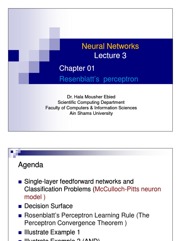 Rosenblatt's Perceptron Overview | PDF | Artificial Neural Network ...