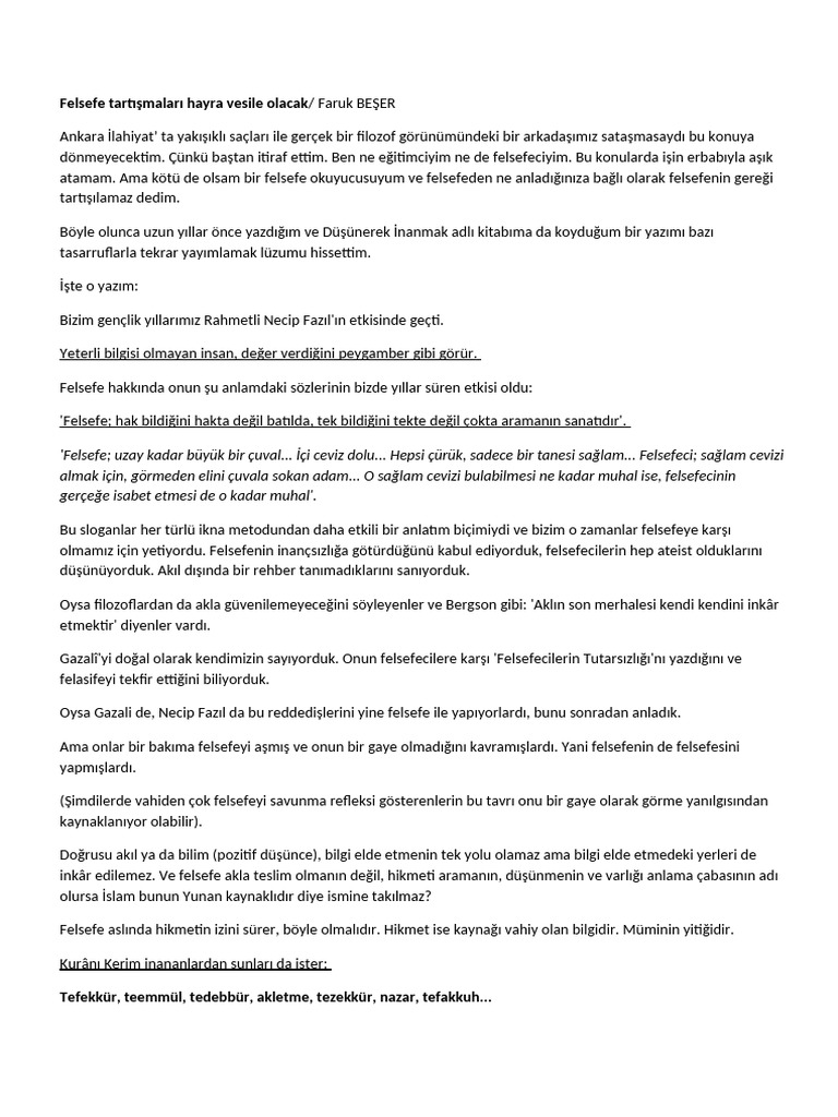 Felsefe | PDF
