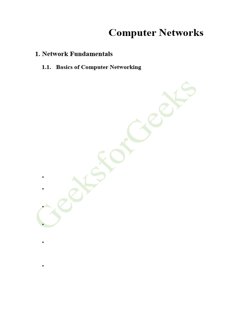 Computer Networks | PDF | Computer Network | Network Topology