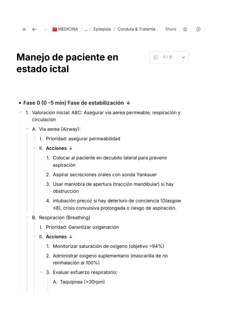 Manejo de Paciente en Estado Ictal | PDF | Enfermedades y trastornos ...
