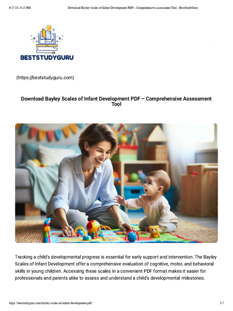 Bayley Scales of Infant Development PDF - Comprehensive Assessment Tool ...