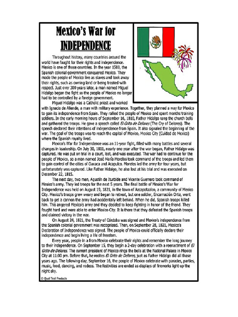Mexican Independence Day Activities | PDF