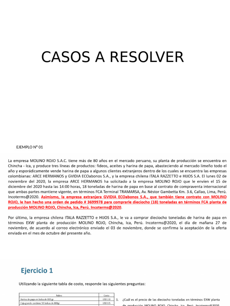 Casos A Resolver - Respuestas | PDF