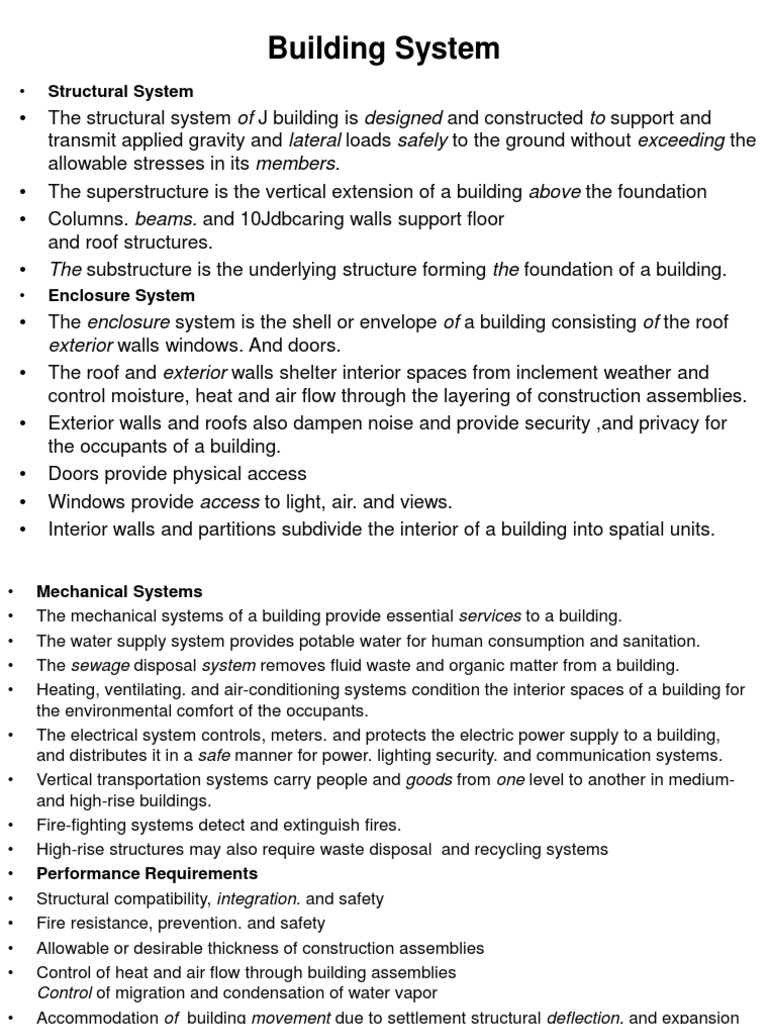 Building System: The Substructure Is The Underlying Structure Forming ...