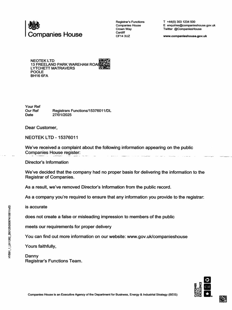 Correspondence Neotek | PDF