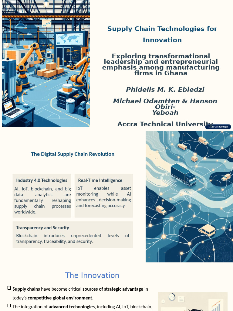 Supply Chain Technologies For Innovation | PDF | Structural Equation ...