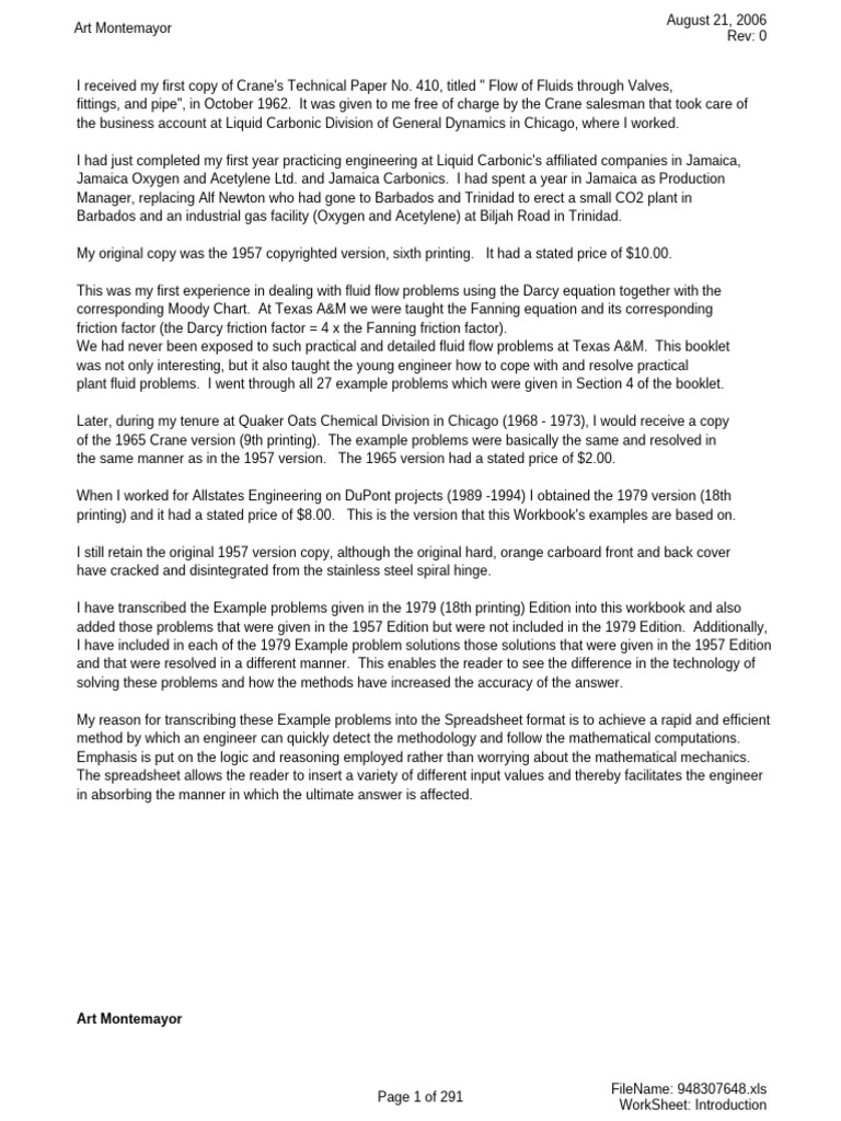 Crane Fluid Flow Problems | PDF | Pipe (Fluid Conveyance) | Reynolds Number