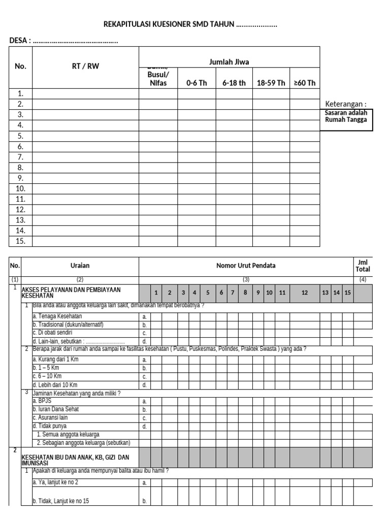 Form SMD Dan Phbs | PDF