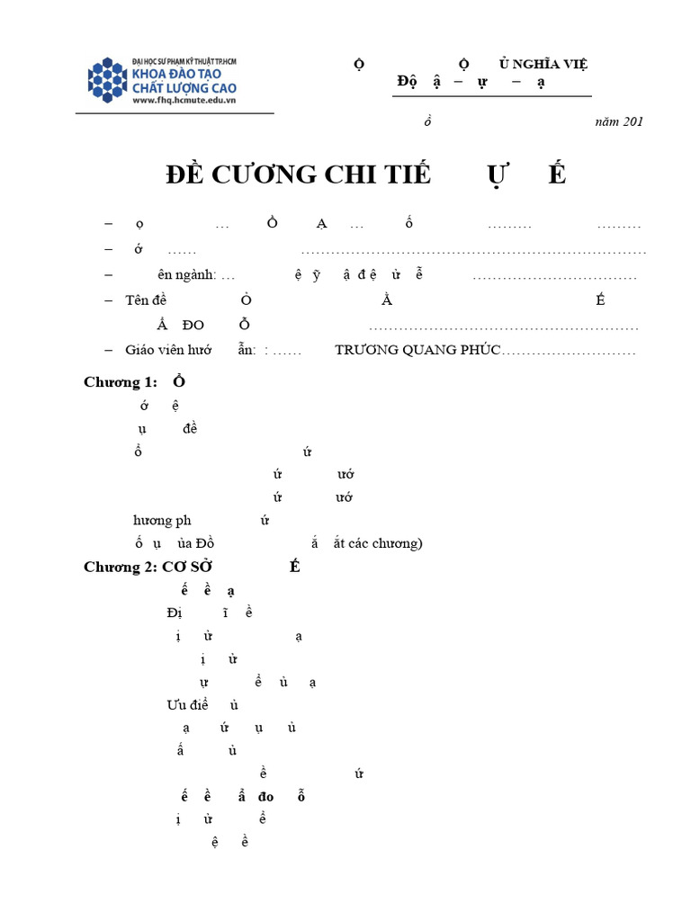 2 - Mau 2 - de Cuong Chi Tiet Datn | PDF