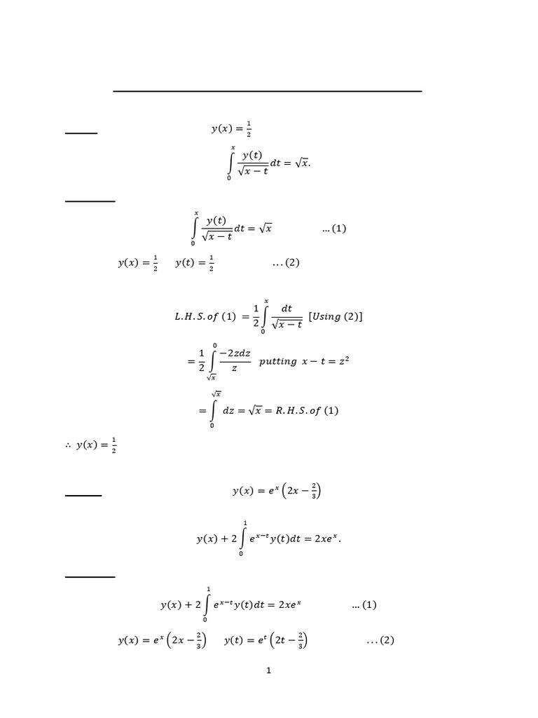 SKD - MODULE 10 - Some Worked Out Problems of Integral Equation ...
