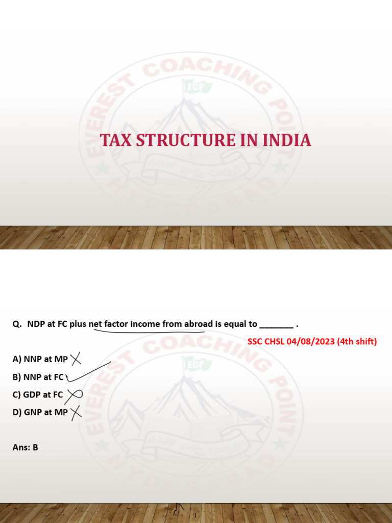 Gs Pro Economy Classnotes-3 | PDF | Taxes | Direct Tax
