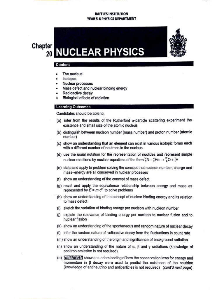 RI 2023 Nuclear Physics | PDF