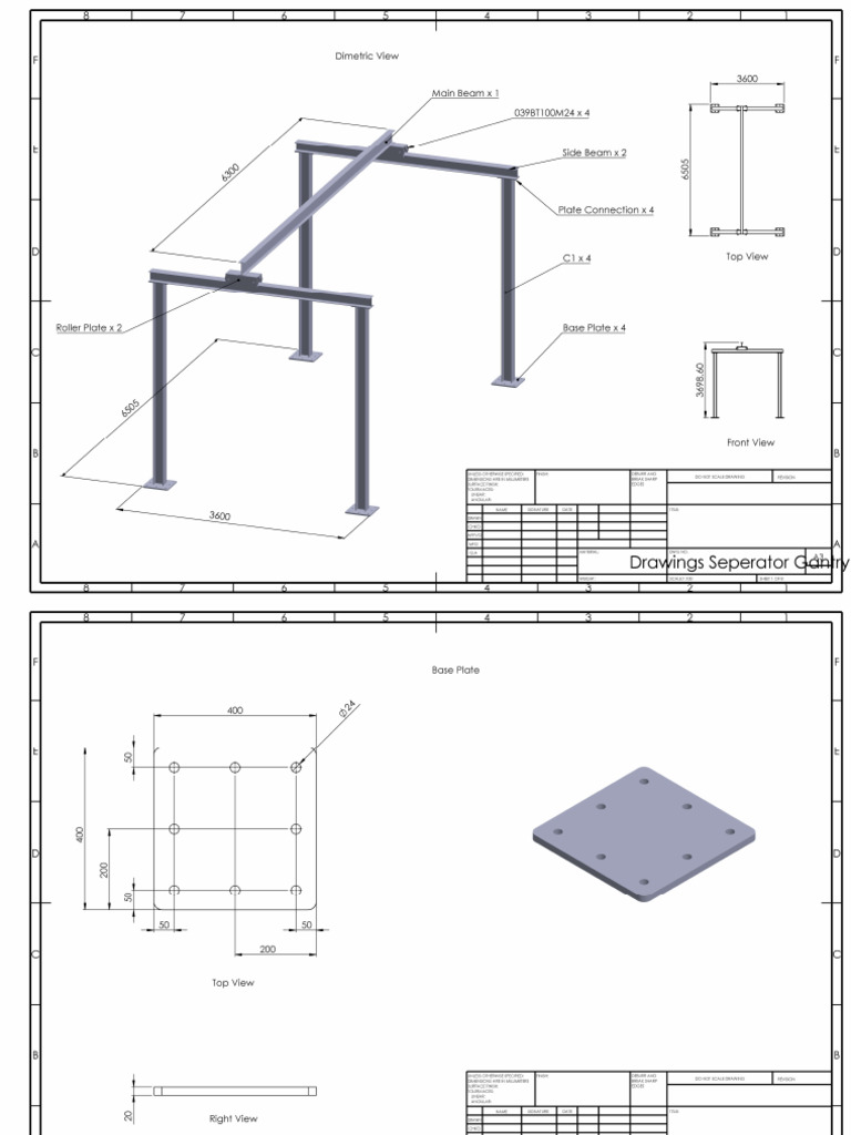 Drawings Seperator Gantry | PDF