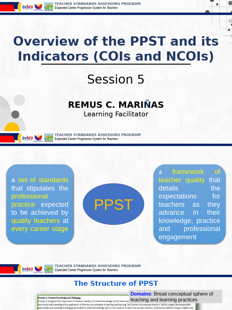 Overview of PPST Indicators: COIs & NCOIs | PDF | Educational ...