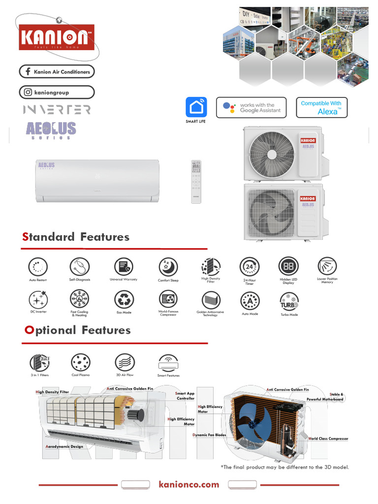 Aeolus Air Conditioner Specifications | PDF | Mains Electricity | Power ...