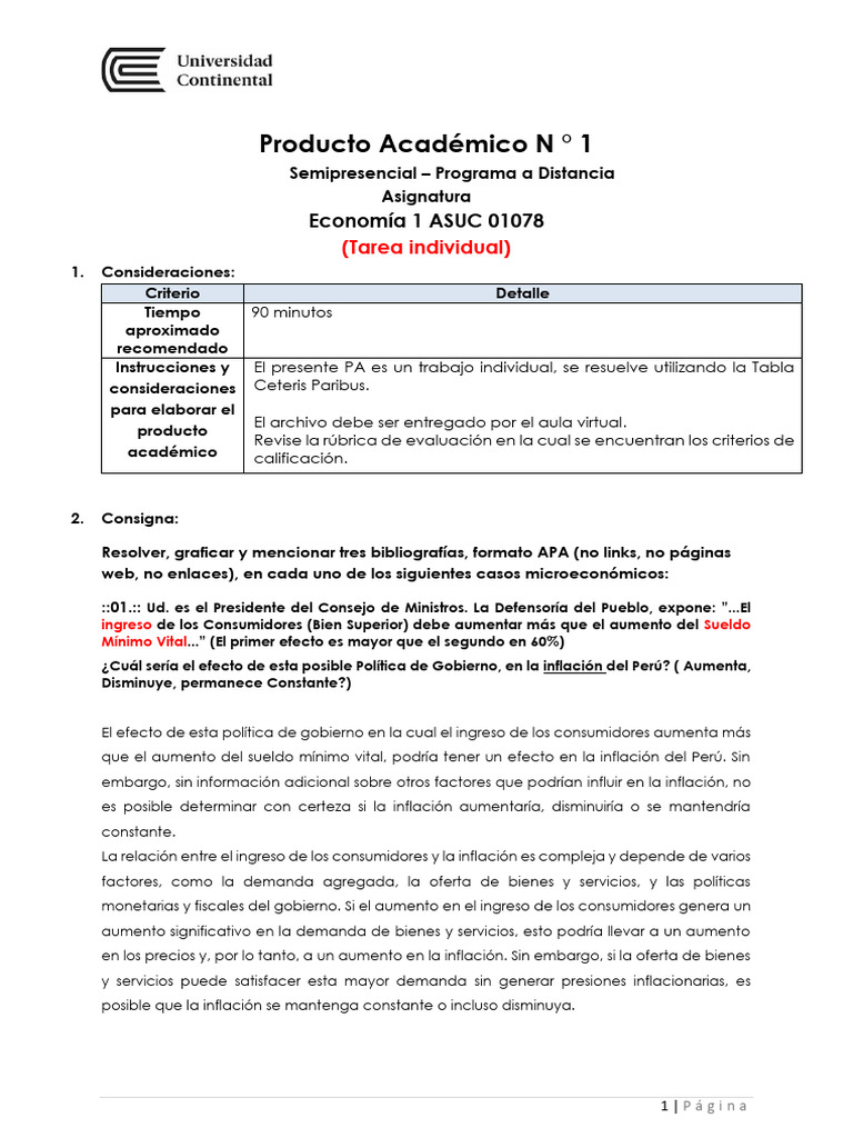 Pa N°1 Angel Carrera Infante 25297 | PDF | Inflación | Economias