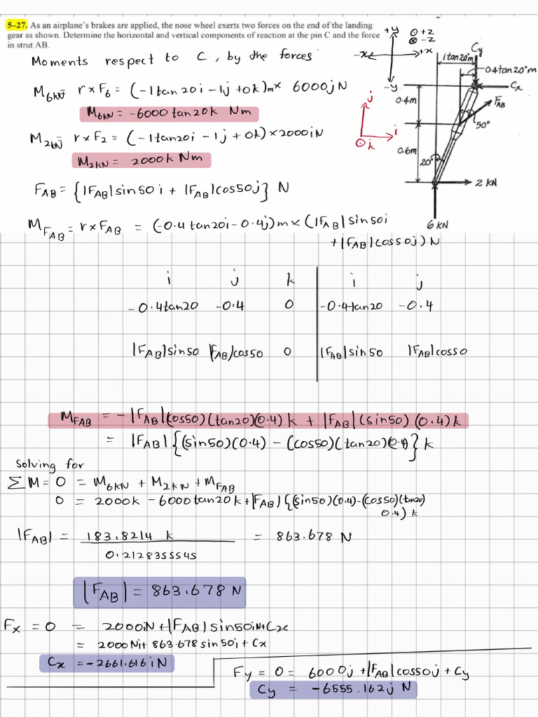 Statics 5-27 Hibbeler | PDF