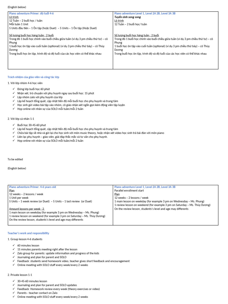 SOLO Group Lesson Plan | PDF