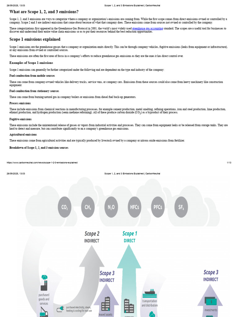 Understanding Scope 1 Emissions | PDF | Exhaust Gas | Climate Change