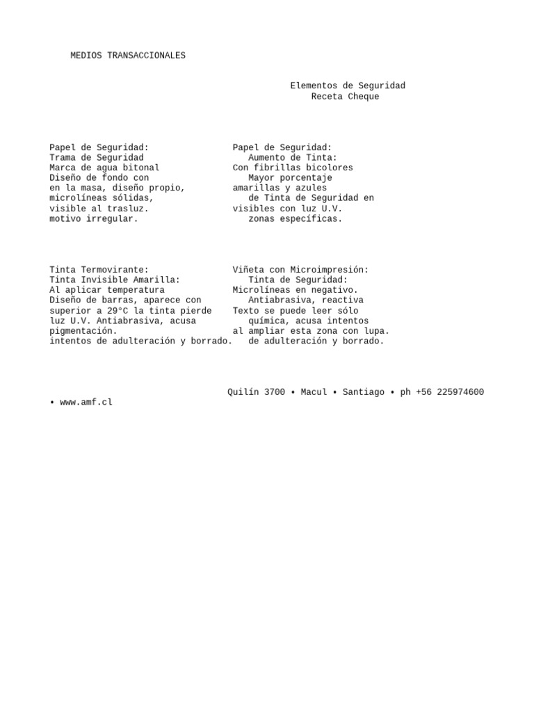 Receta Cheque Explica | PDF