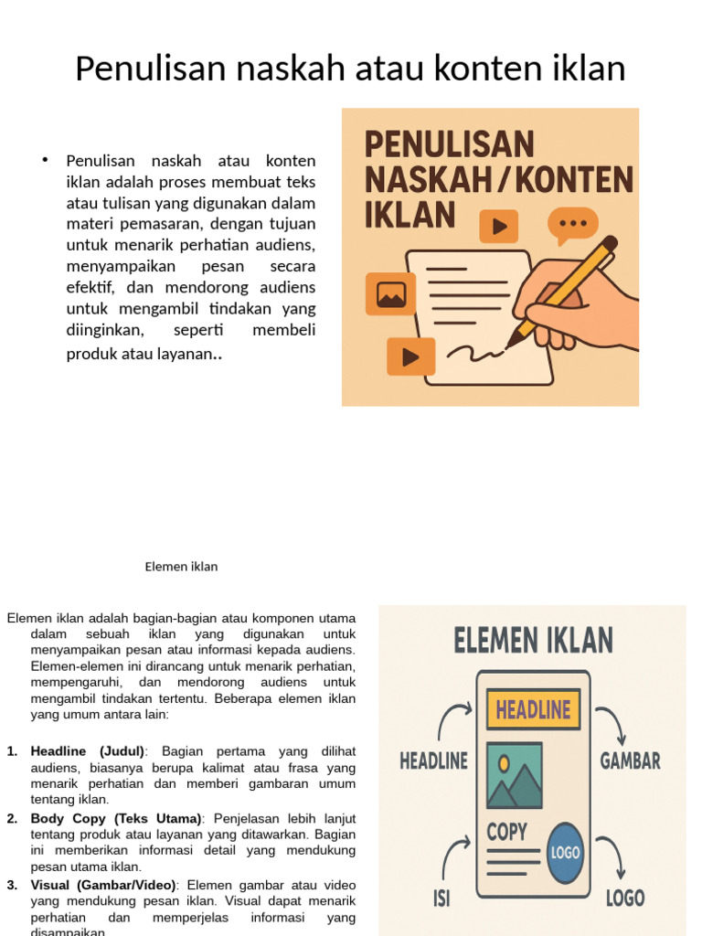 Penulisan Naskah Atau Konten Iklan | PDF