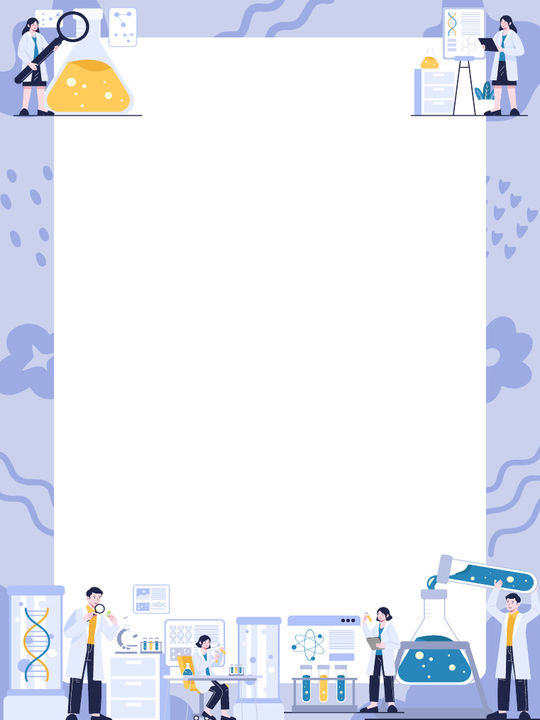 Colorful School Illustration Blank Page Border A4 Document | PDF