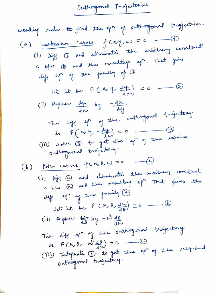 Orthogonal Trajectories | PDF