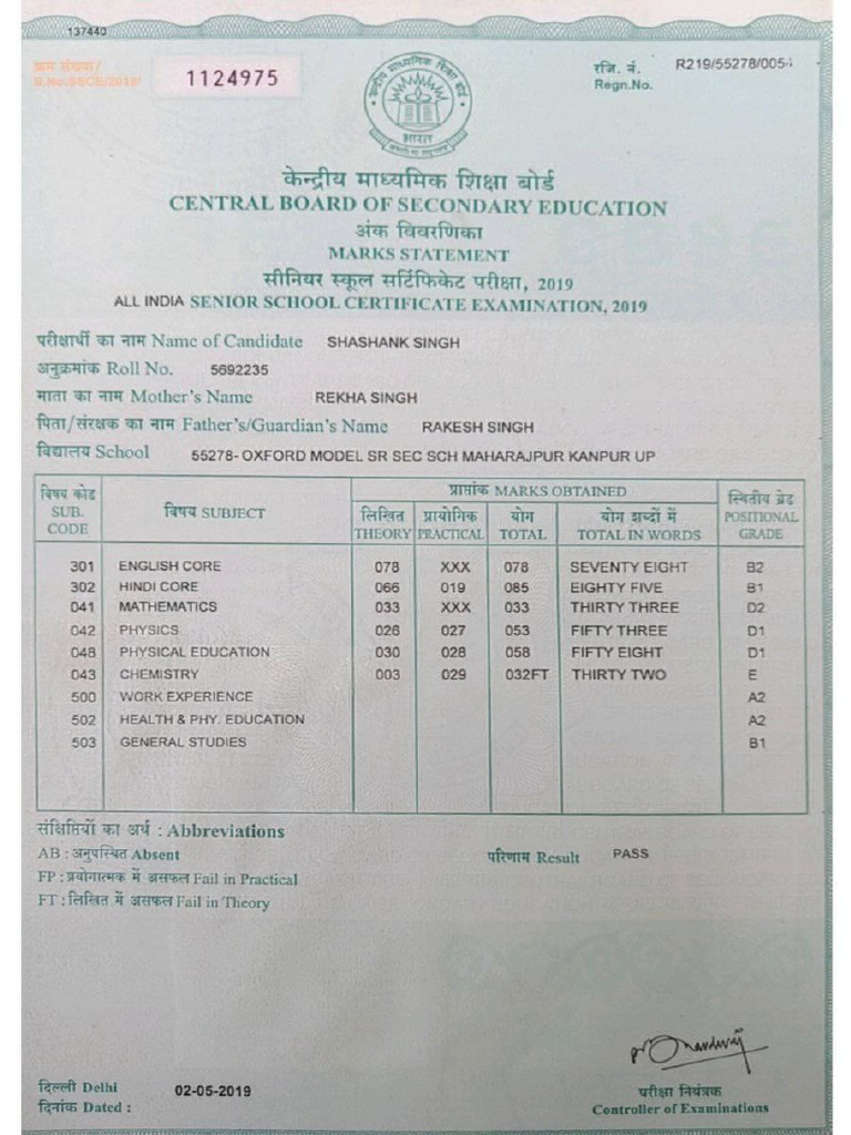 12 Certificate | PDF