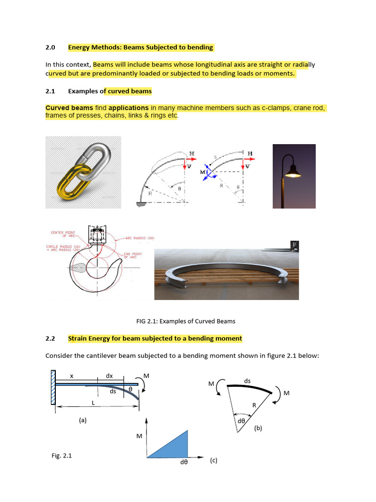 Bending Analysis of Curved Beams | PDF | Beam (Structure) | Bending