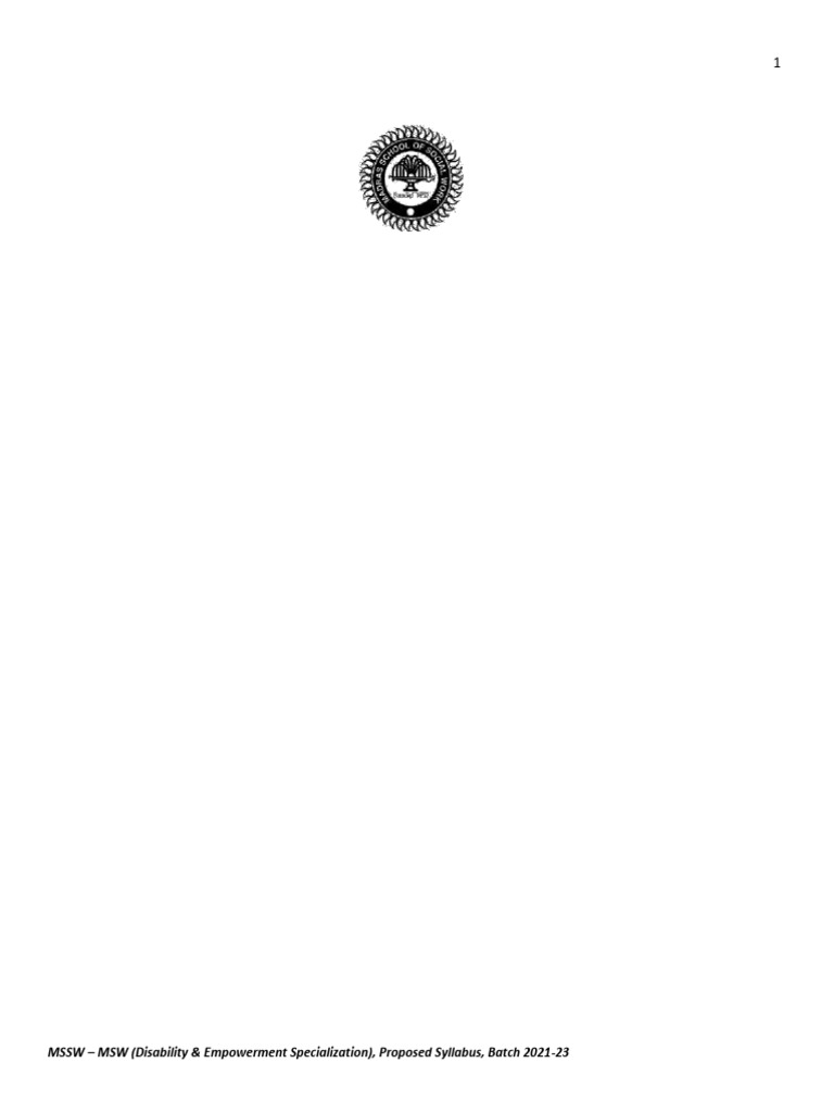 MSW de Syllabus 2021 23 | PDF | Social Work | Knowledge
