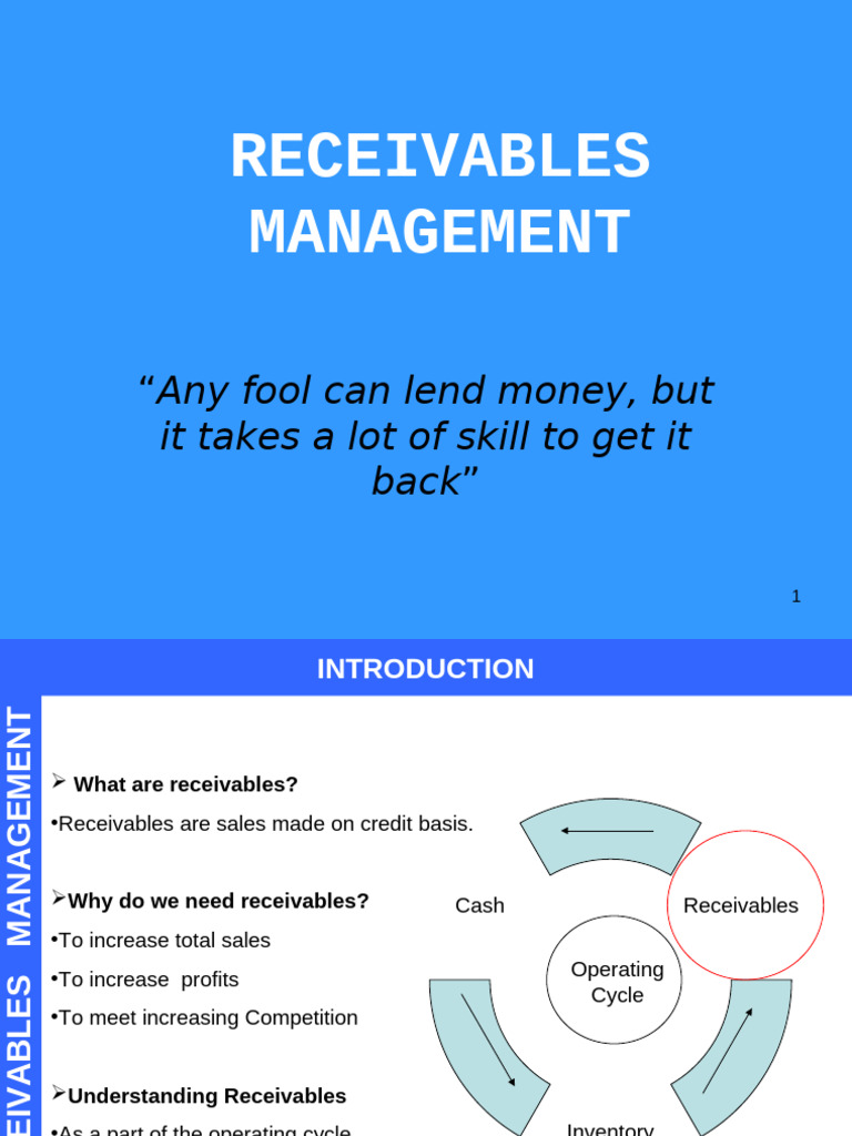 Effective Receivables Management Guide | PDF | Equity (Finance ...