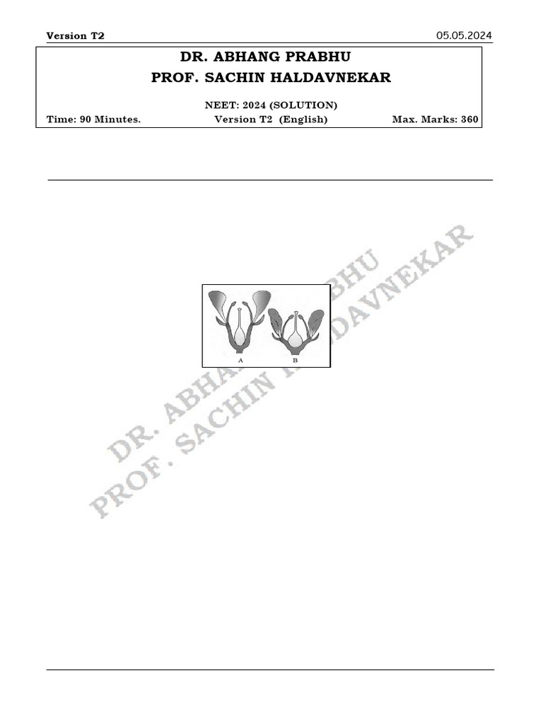 NEET 2024 - 101-200 Final | PDF | Dna | Gene