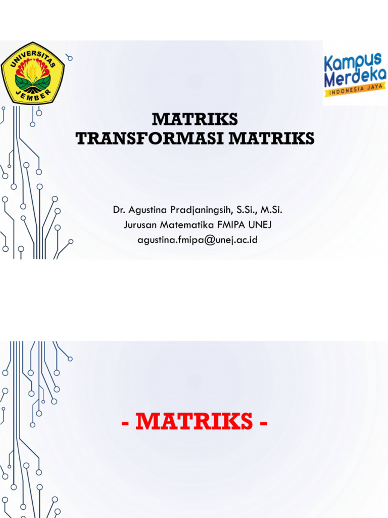 13a Matriks-Transformasi Matriks | PDF