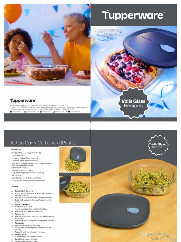 Tupperware Recipe Collection Guide | PDF | Pasta | Foods