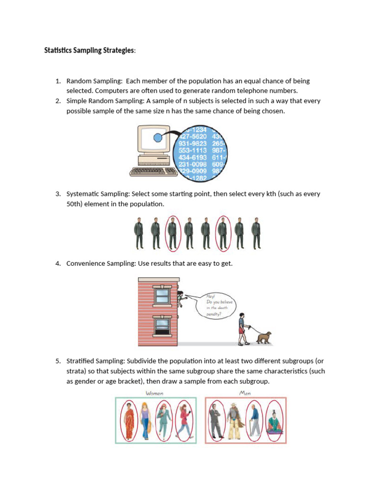 Overview of Sampling Strategies in Statistics | PDF