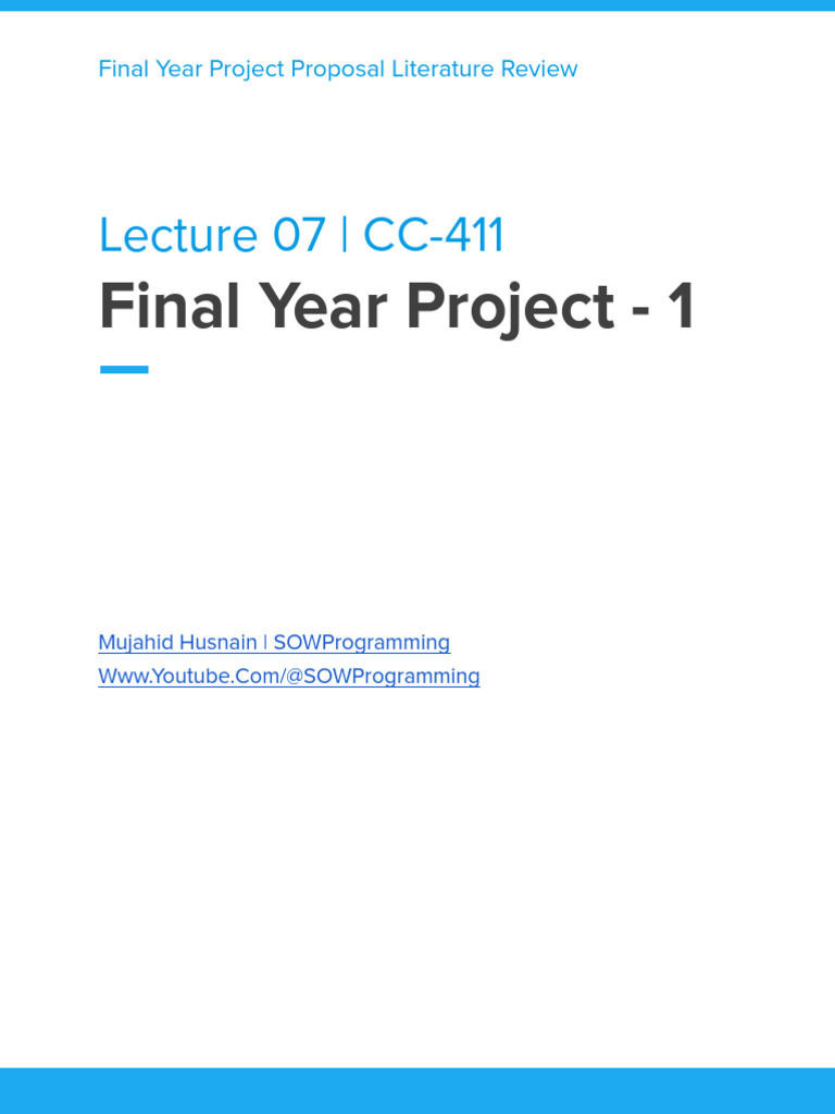 07 - FYP - 1 Literature Review - Mujahid Husnain | PDF | Mobile App | Educational Technology