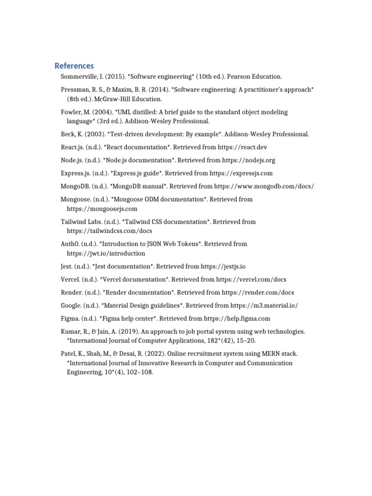 Job Portal Thesis References | PDF