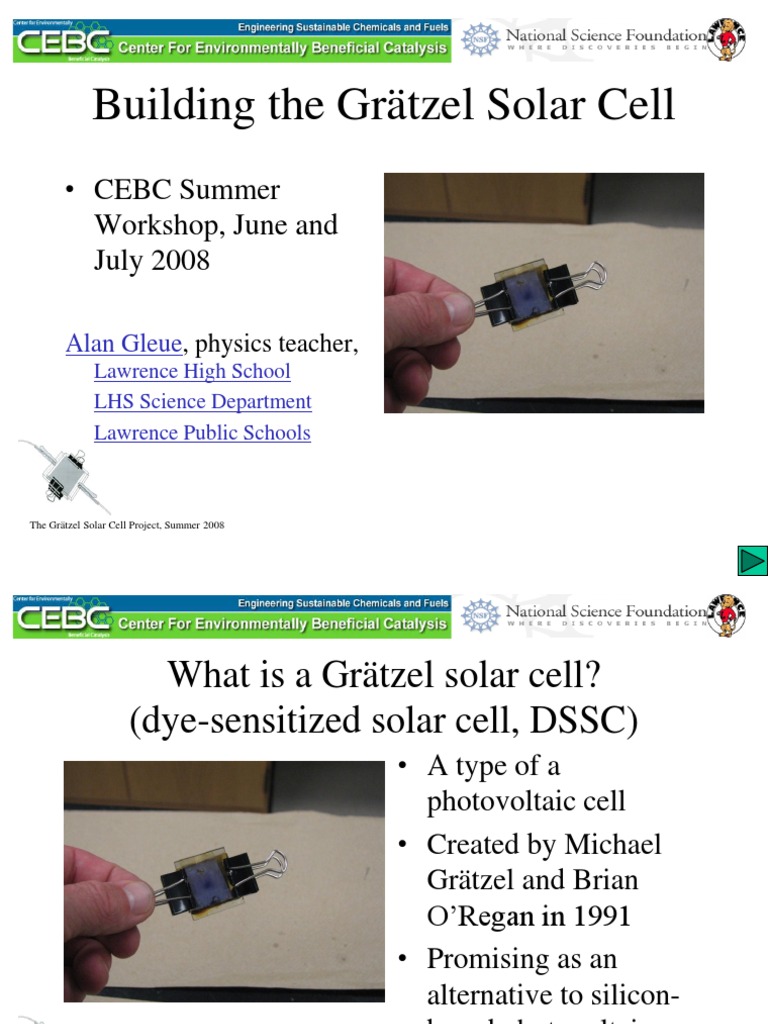 Gratzel Solar Cell | PDF | Solar Cell | Photosynthesis