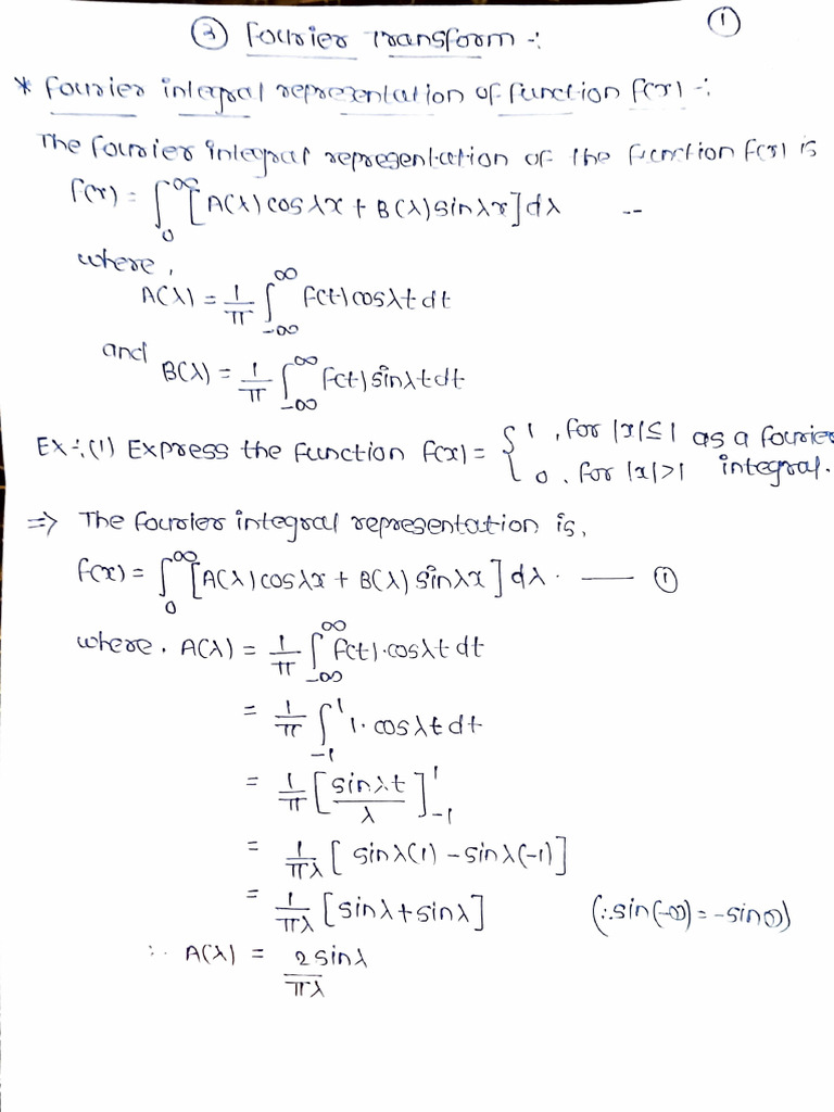 Fourier Transform and Parseval's Identity | PDF | Spectral Density ...