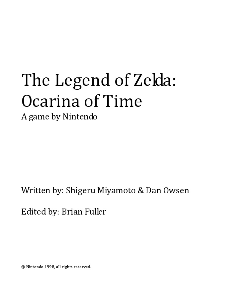 Ocarina of Time | PDF | Leisure