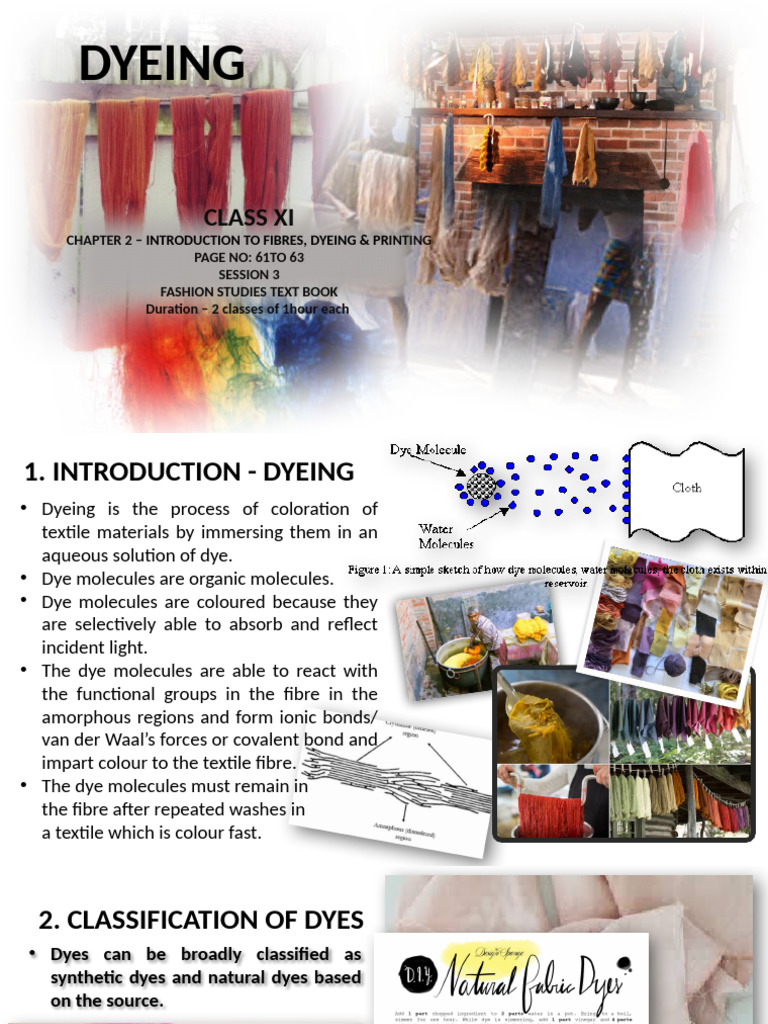 Dyeing Techniques in Fashion Studies | PDF | Dye | Dyeing