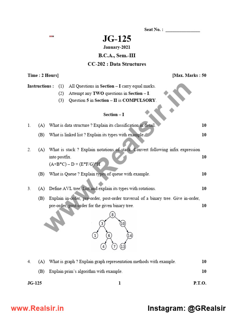 CC-202 Data Structures 2020 | PDF | Algorithms And Data Structures ...