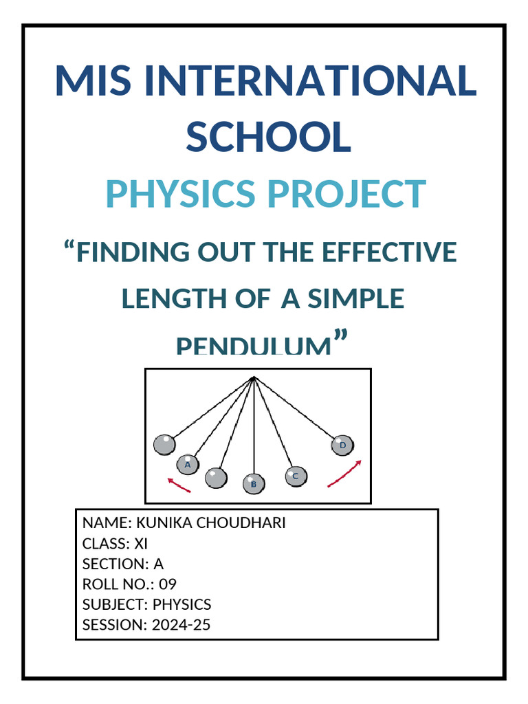 Effective Length of a Simple Pendulum | PDF | Pendulum | Oscillation