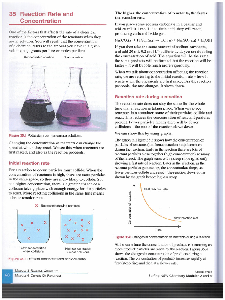 Reaction Rate and Concentration Effects | PDF | Reaction Rate ...