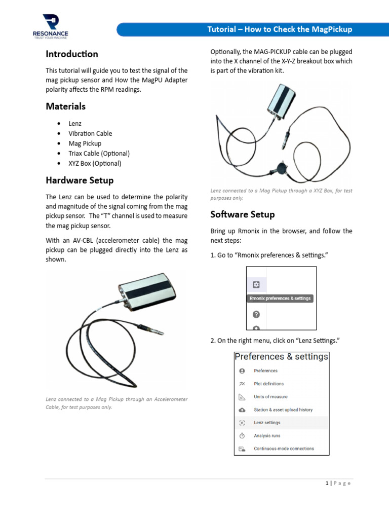 Instrutions How To Check Mag Pickup | PDF | Switch | Electric Current