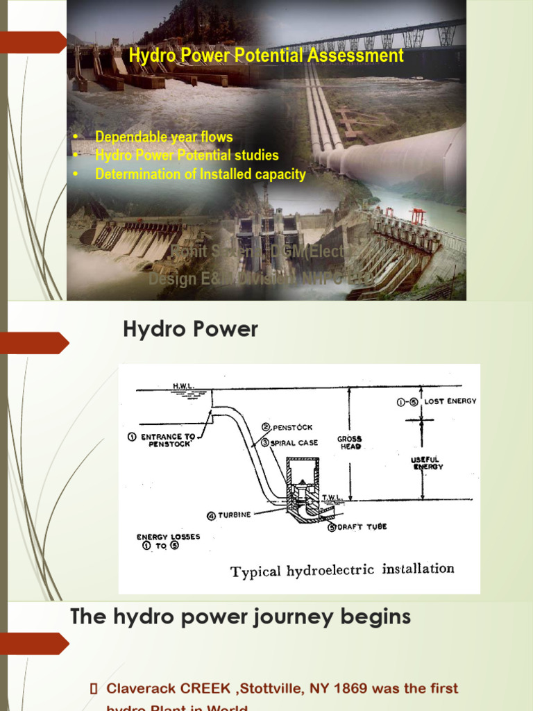 Hydro Power Potential Assessment Report | PDF | Hydroelectricity ...