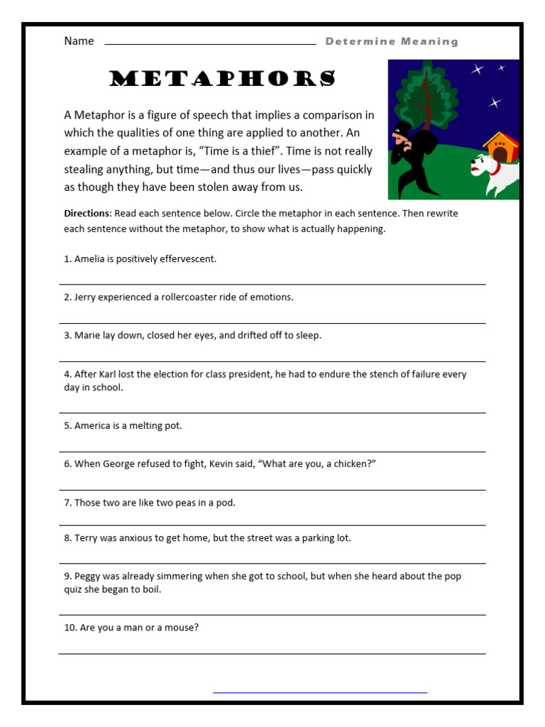 Understanding Metaphors in Literature | PDF