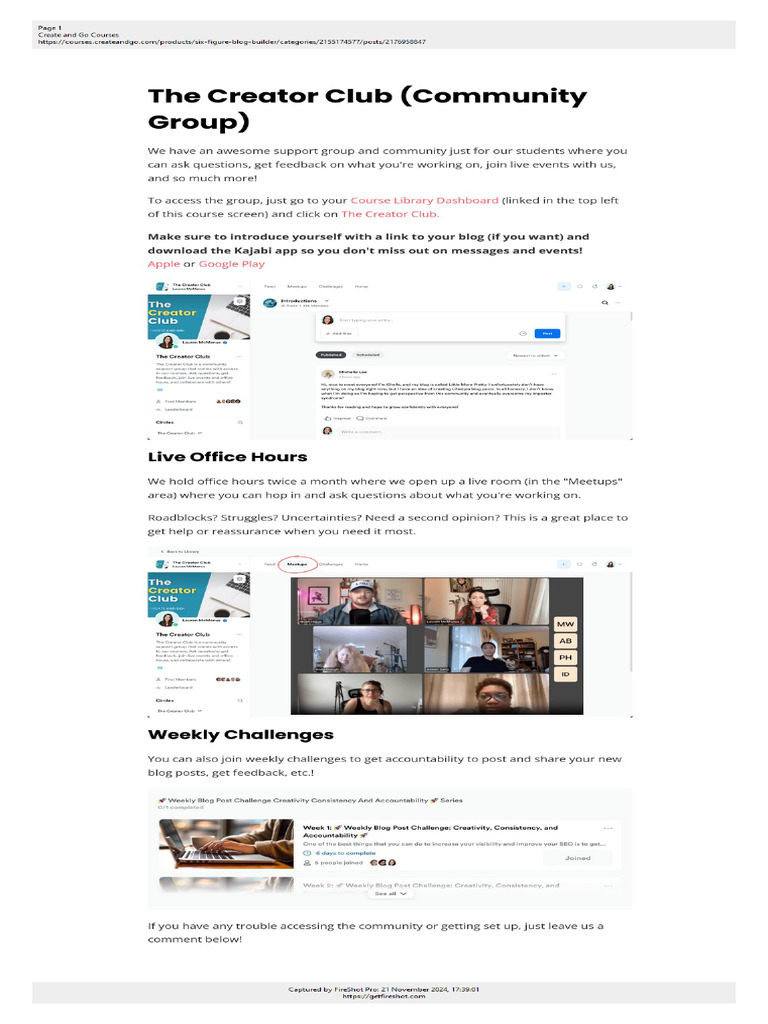 02-The Creator Club Community Group | PDF