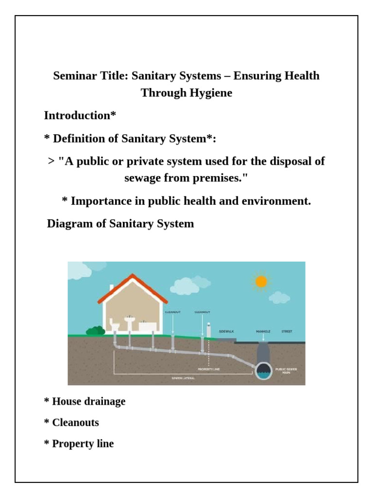 Sanitary Systems for Health and Hygiene | PDF